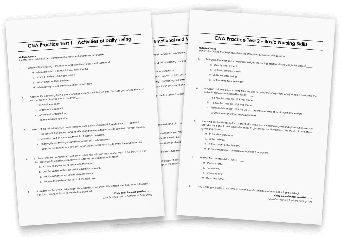 Pass Your 2024 CNA Practice Test Guaranteed Pass Your 2024 CNA Practice Test Guaranteed